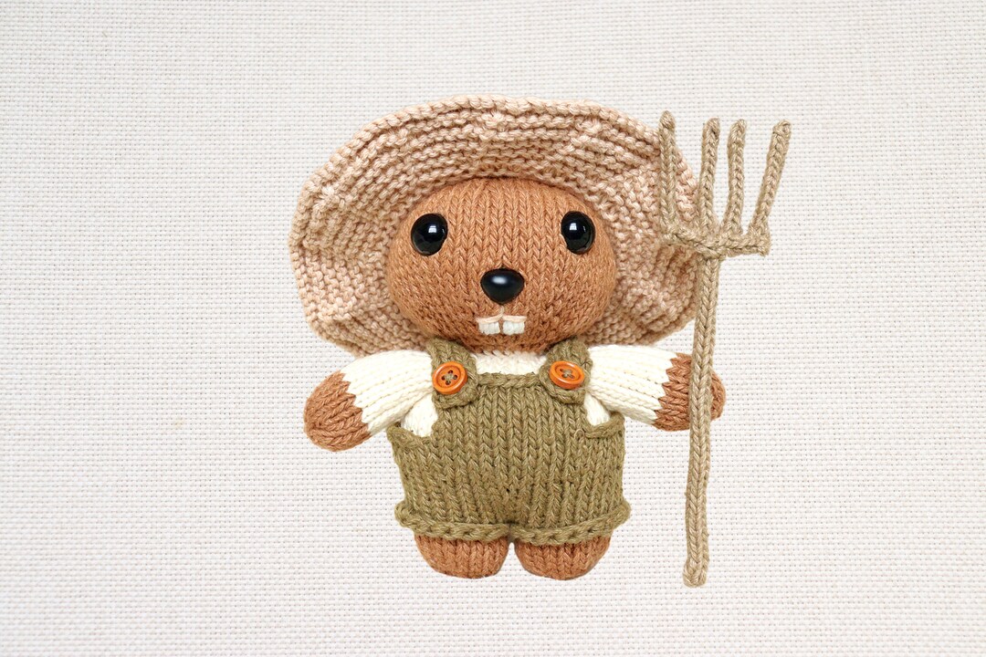 Chet the Groundhog PDF Knitting Pattern | Amigurumi Woodchuck | Stuffed ...