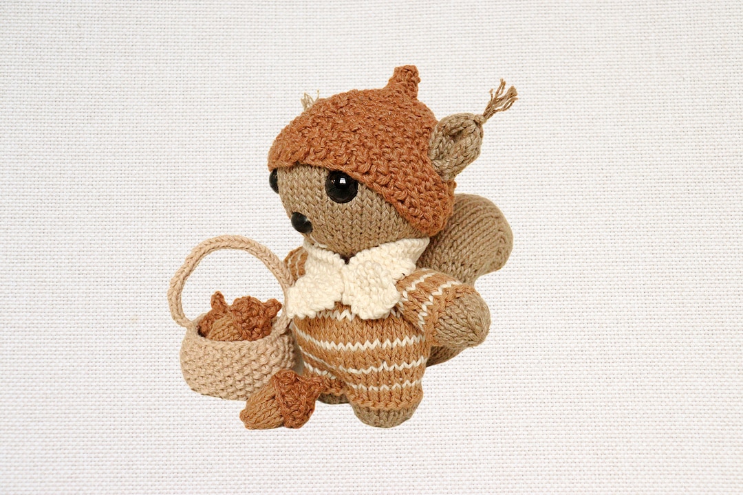 Oliver the Squirrel PDF Knitting Pattern | Amigurumi | Stuffed Animal ...