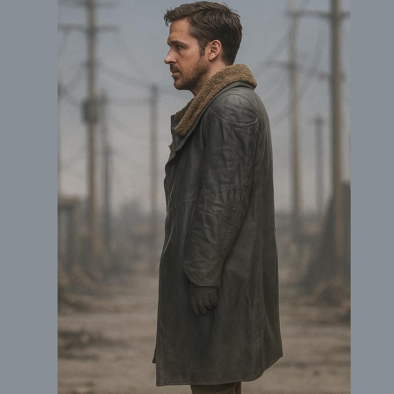 Blade Runner 2049 Jacket | Cosplay Ryan Gosling Trench Coat Fur Collar ...