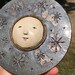 6 Ceramic Moon Face, Handmade Clay Wall Art, Pottery Decor, Metallic ...