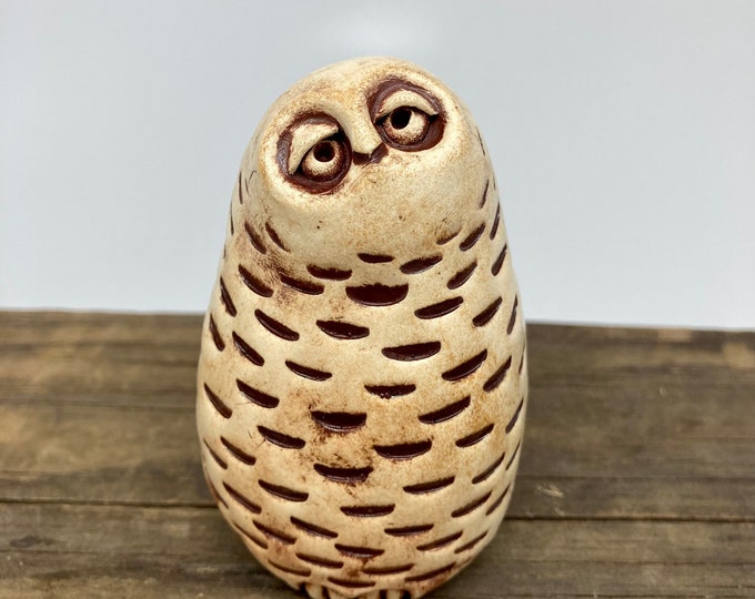 Ceramic Owl Sculpture, Handmade Clay Pottery Owl - Etsy