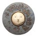 6 Ceramic Moon Face, Handmade Clay Wall Art, Pottery Decor, Metallic ...