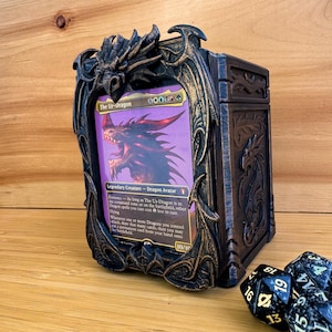 MTG Dragon Deck Box & Card Frame - TCG Card Storage, Commander Display ...