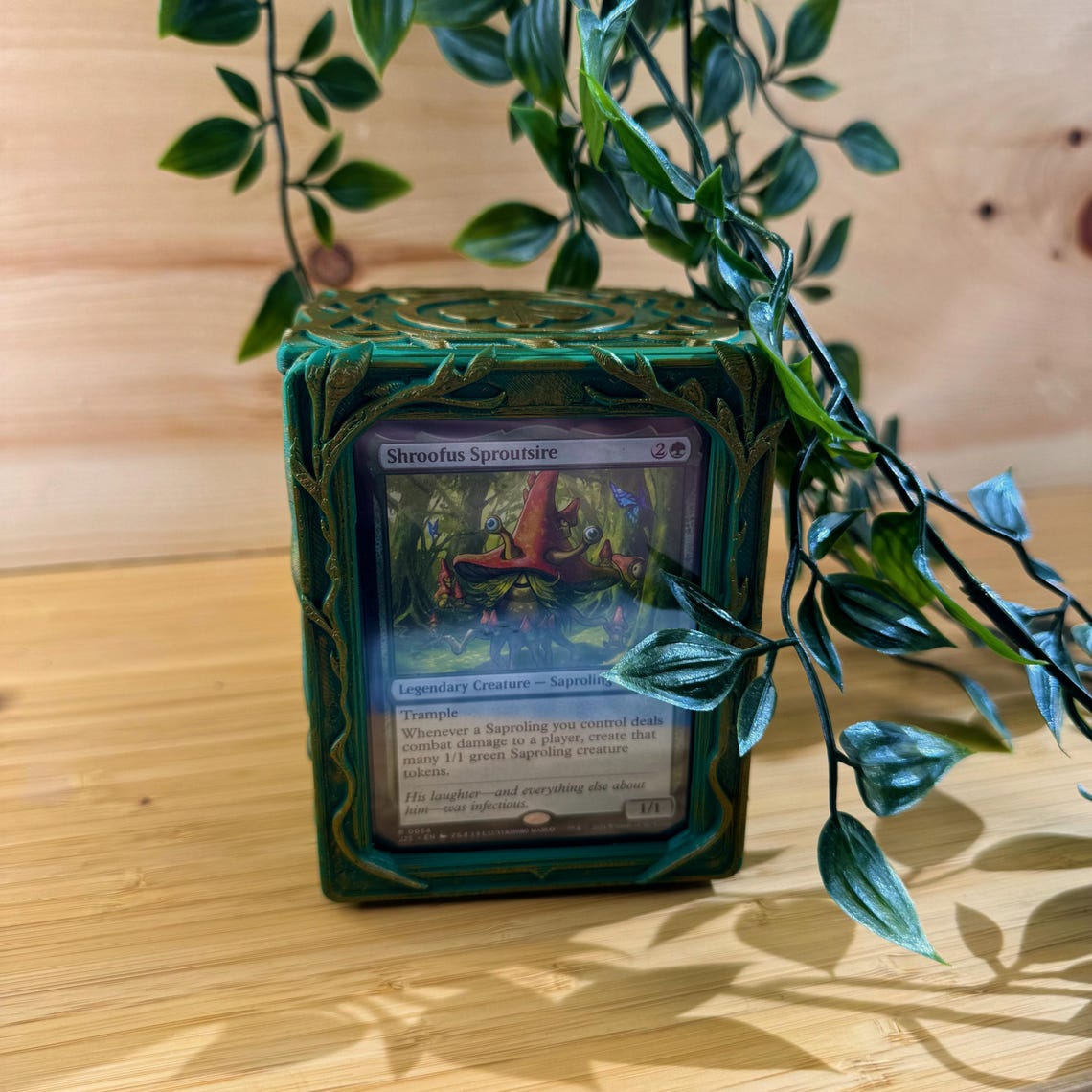 MTG Forest Deck Box + Card Frame - TCG Card Storage, Commander Display ...