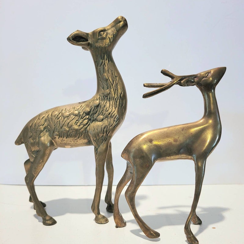 Brass Reindeer - Etsy
