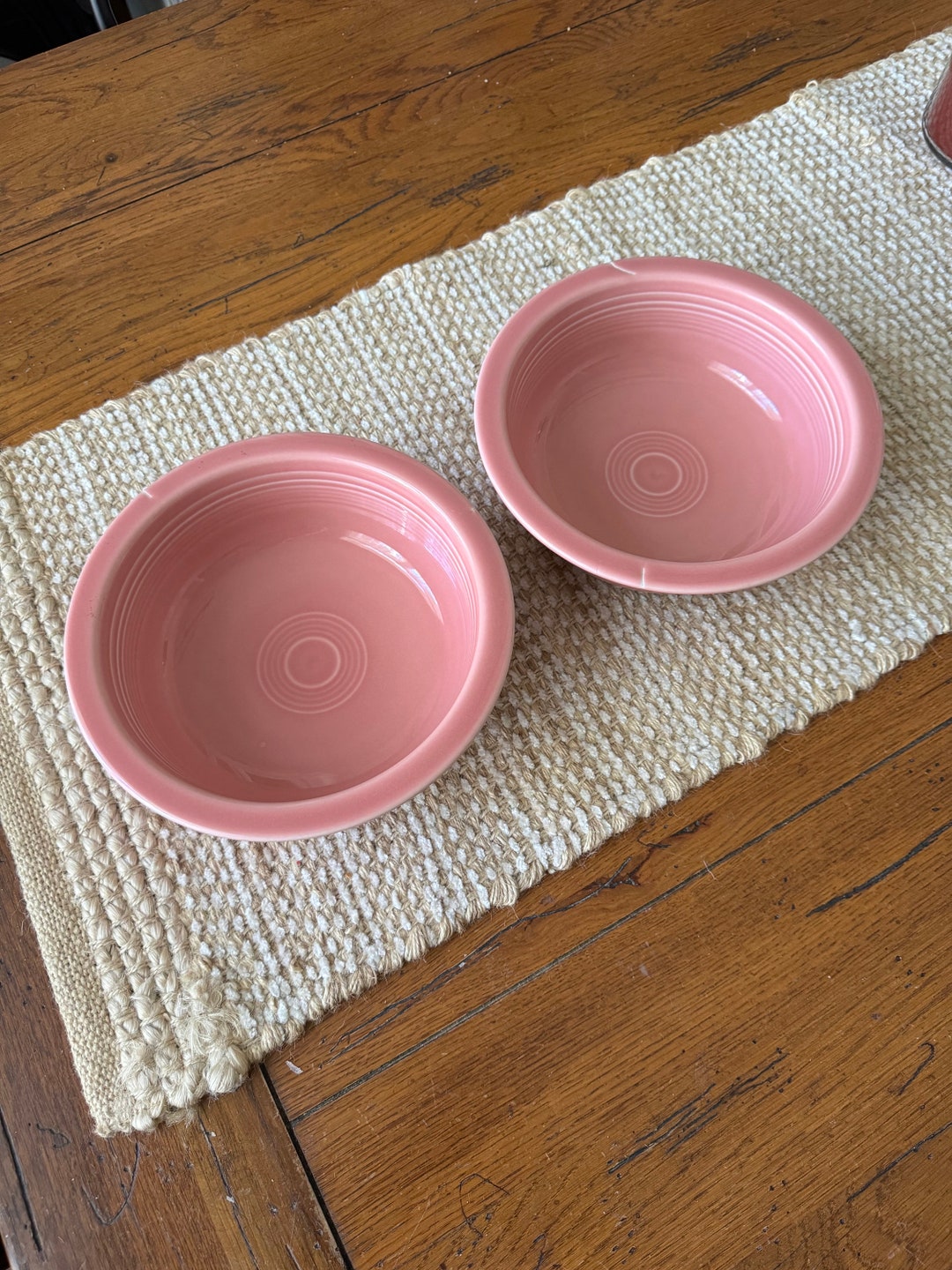 Fiestaware Large Serving Bowl Set of 2 Factory Seconds Pink Fiestaware ...