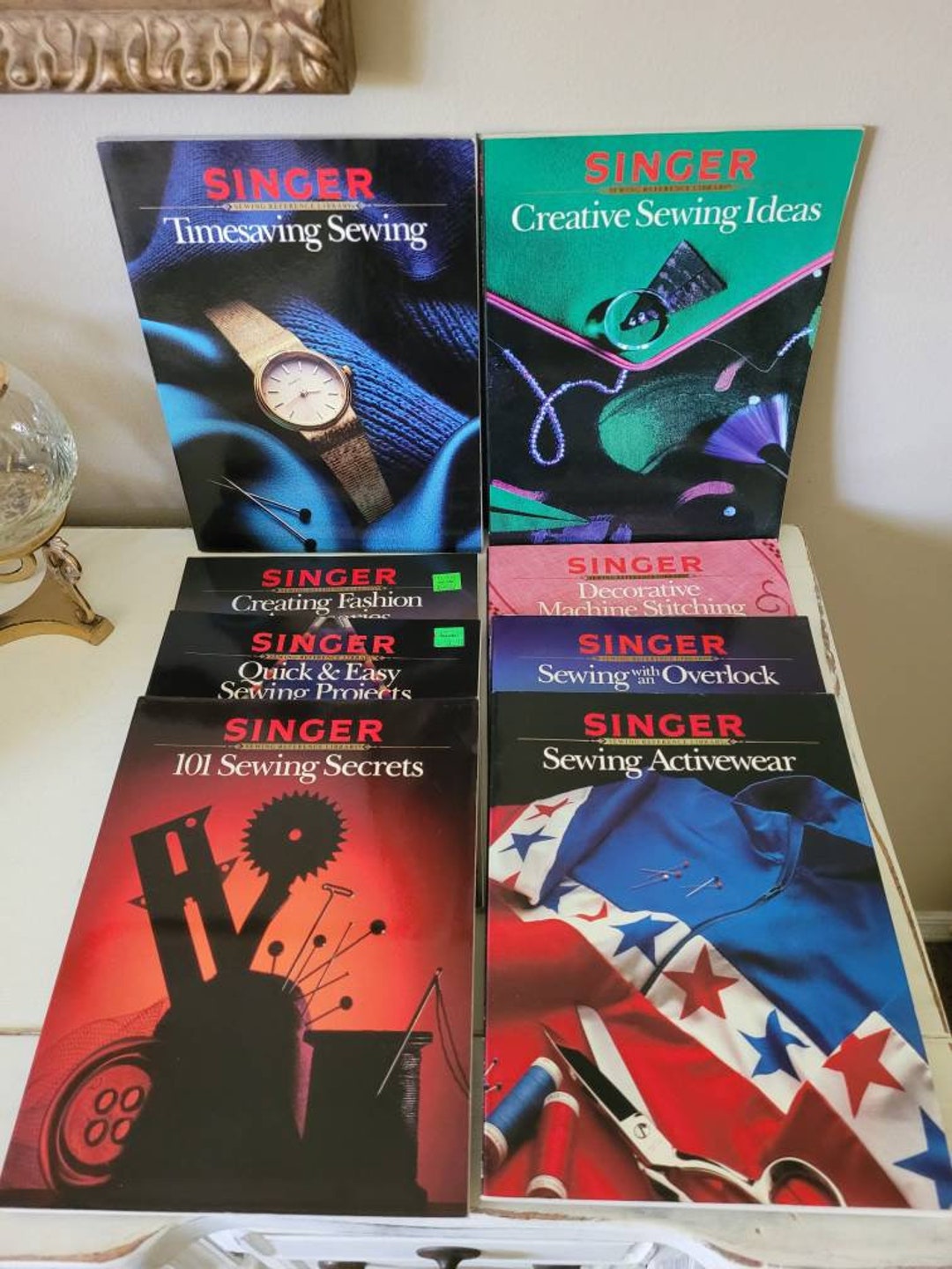 Singer Sewing Books Set of 8 Vintage Singer Instruction Sewing Books ...