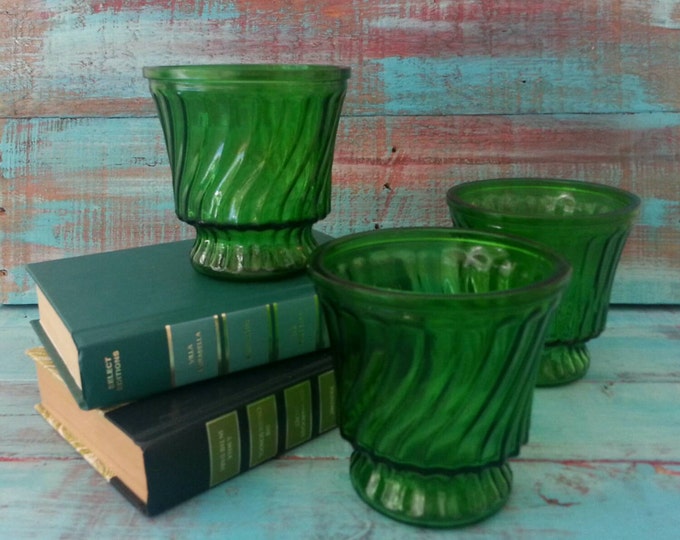 Vintage Green Vase, Vintage Vase, Vintage Green Decor, Green Home Decor ...