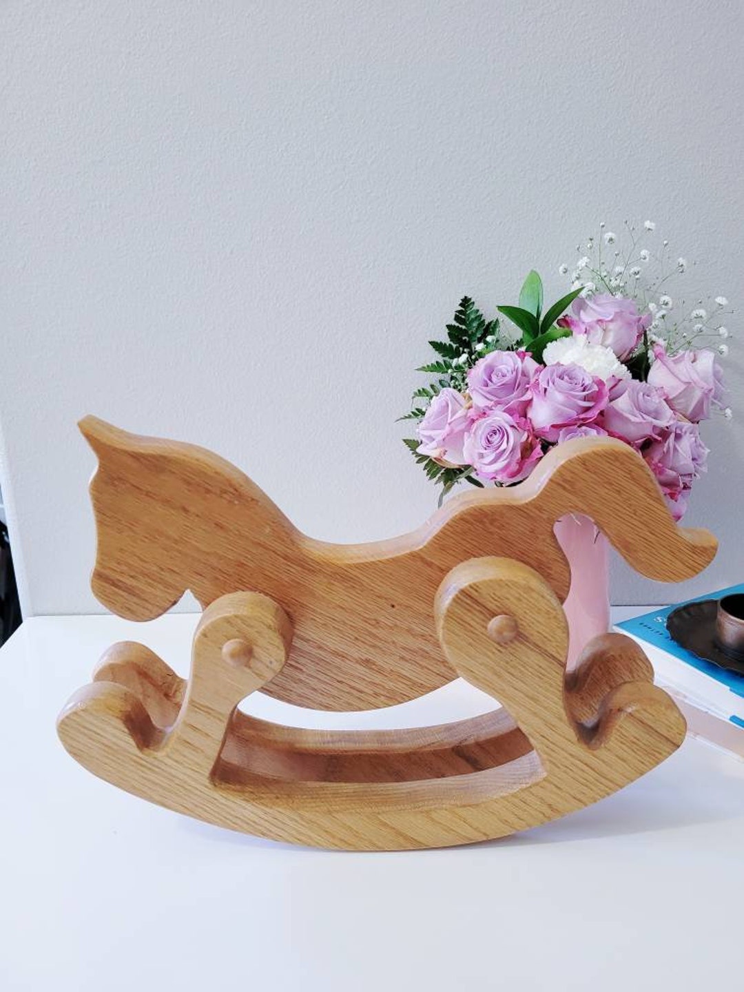 Vintage Miniature Rocking Horse Shabby Chic Rocking Horse Miniature ...