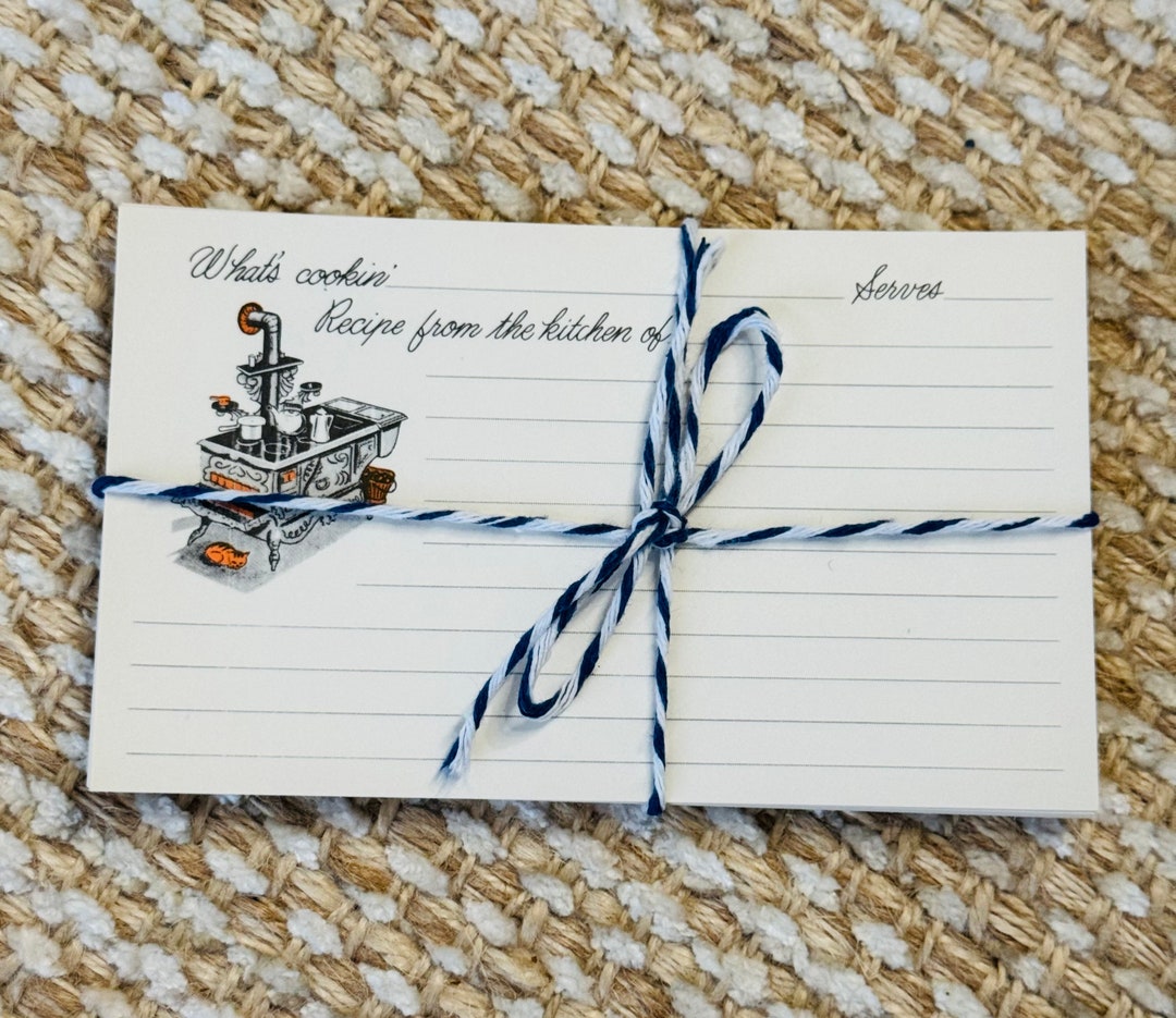 Recipe Cards Set of 25 Vintage Recipe Cards Blank Recipe Cards Gift for ...