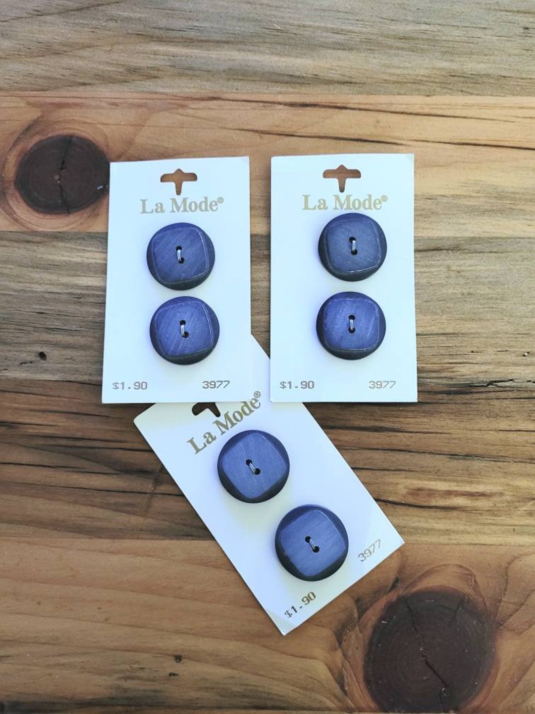 Blue Buttons La Mode Buttons Vintage Buttons New Buttons Two - Etsy