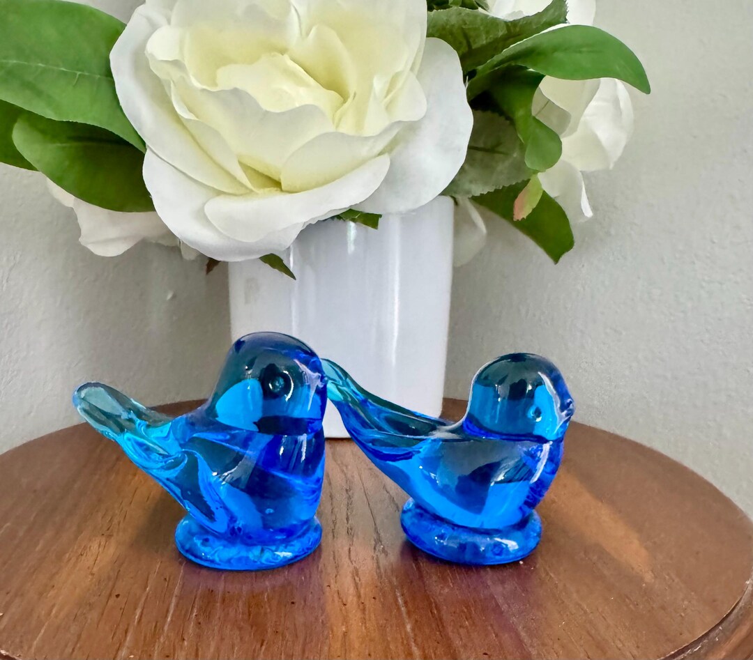 Bluebird Figurine Glass Bluebird Gift for Him Gift for Her Valentines ...