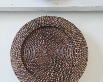 Rattan Chargers - Etsy