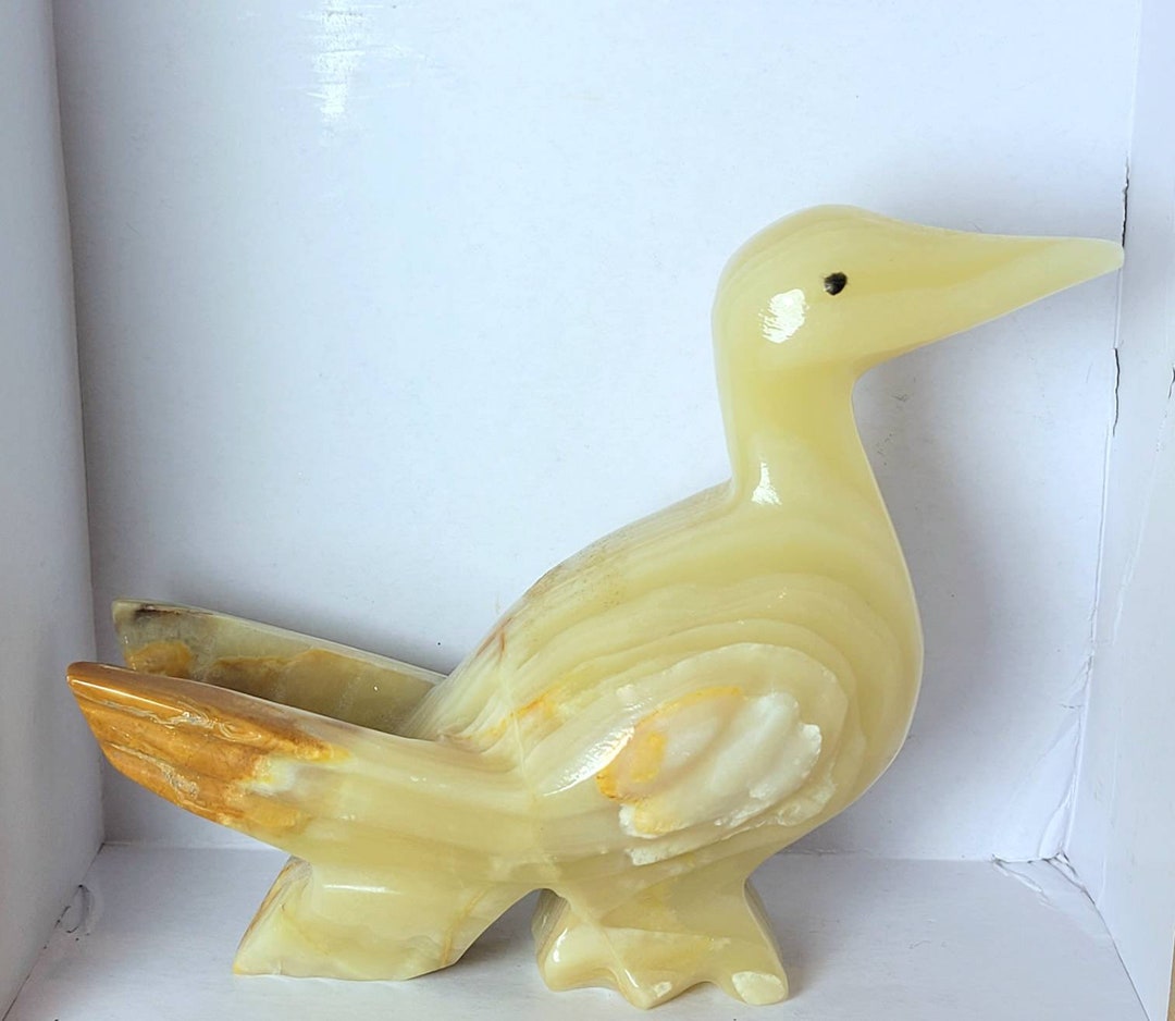 Vintage Carved Onyx Bird: 4" Home Decor - Etsy