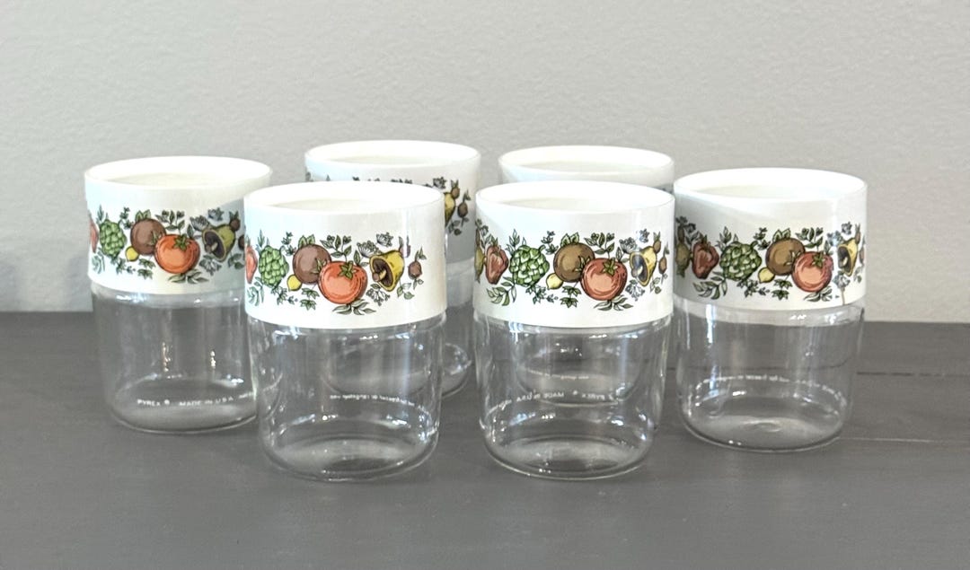 Vintage Pyrex Corningware Spices of Life Pattern Store N See Canister ...