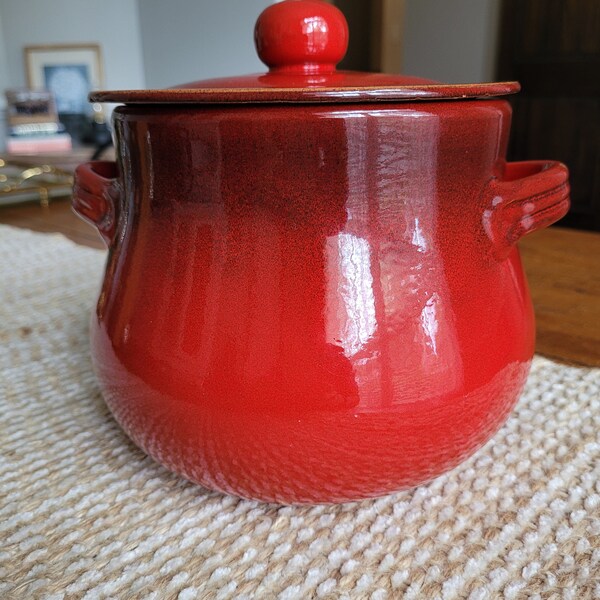 Stoneware Bean Pot - Etsy