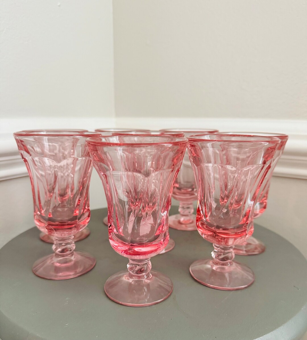 Fostoria Jamestown Pink Juice Glasses Vintage Serving Vintage Water ...