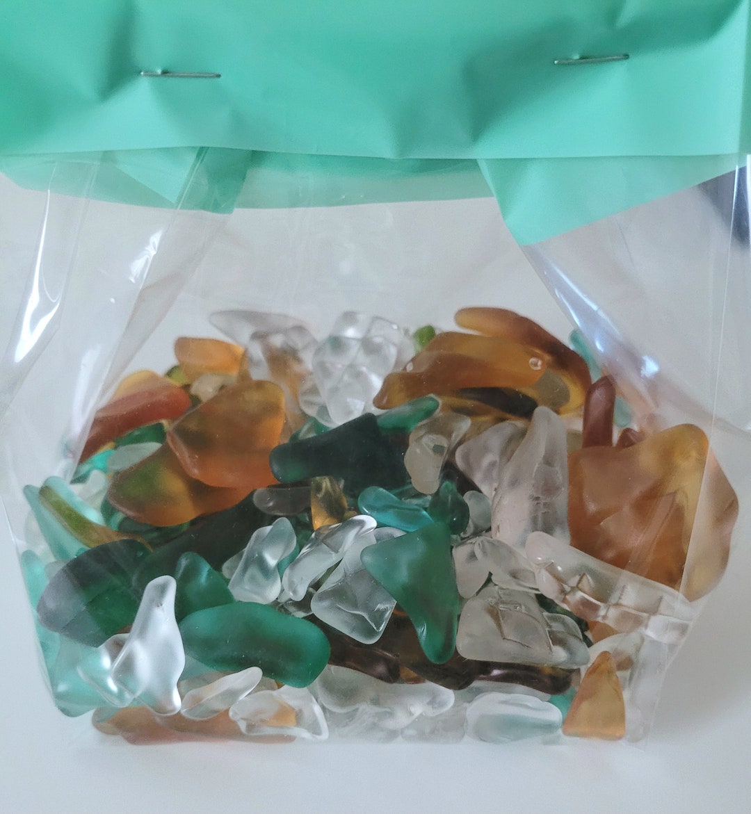 Tumbled Glass Tumbled Vintage Glass Craft Supplies Tumbled Glass Art ...