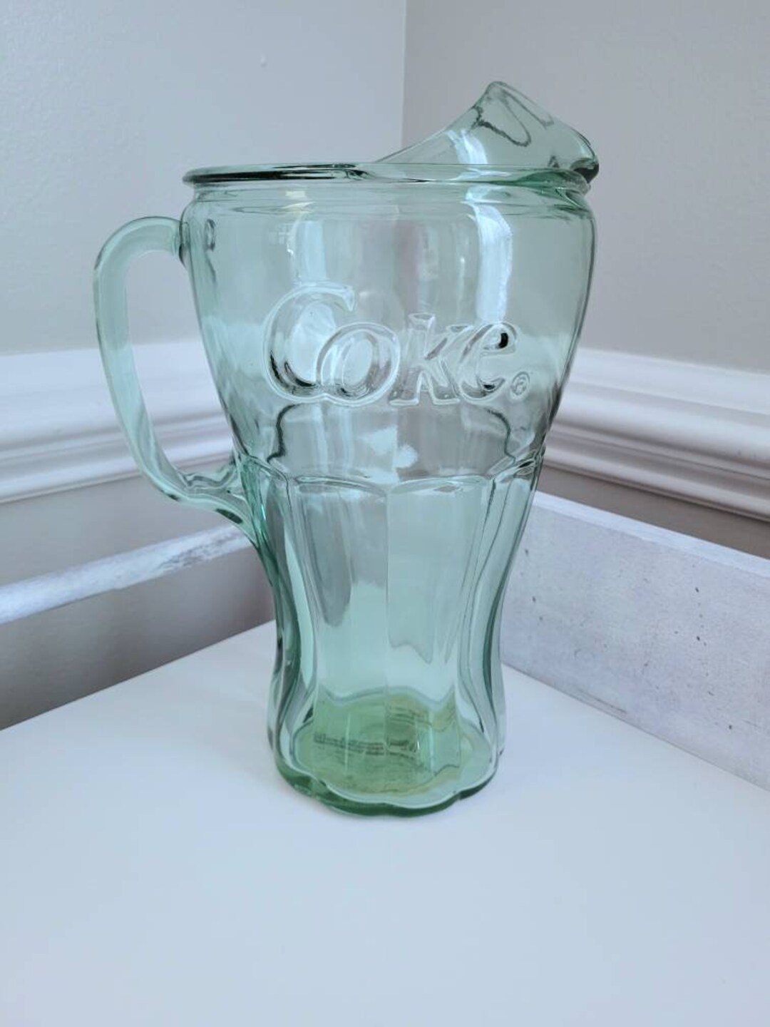 Vintage Coca-cola Glass Pitcher: Collectible Coke Memorabilia - Etsy