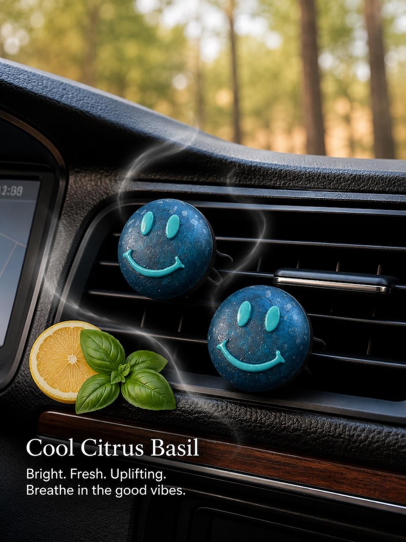 Cool Citrus Basil Freshie Car Vent Clips Universal Fit Long Lasting - Etsy