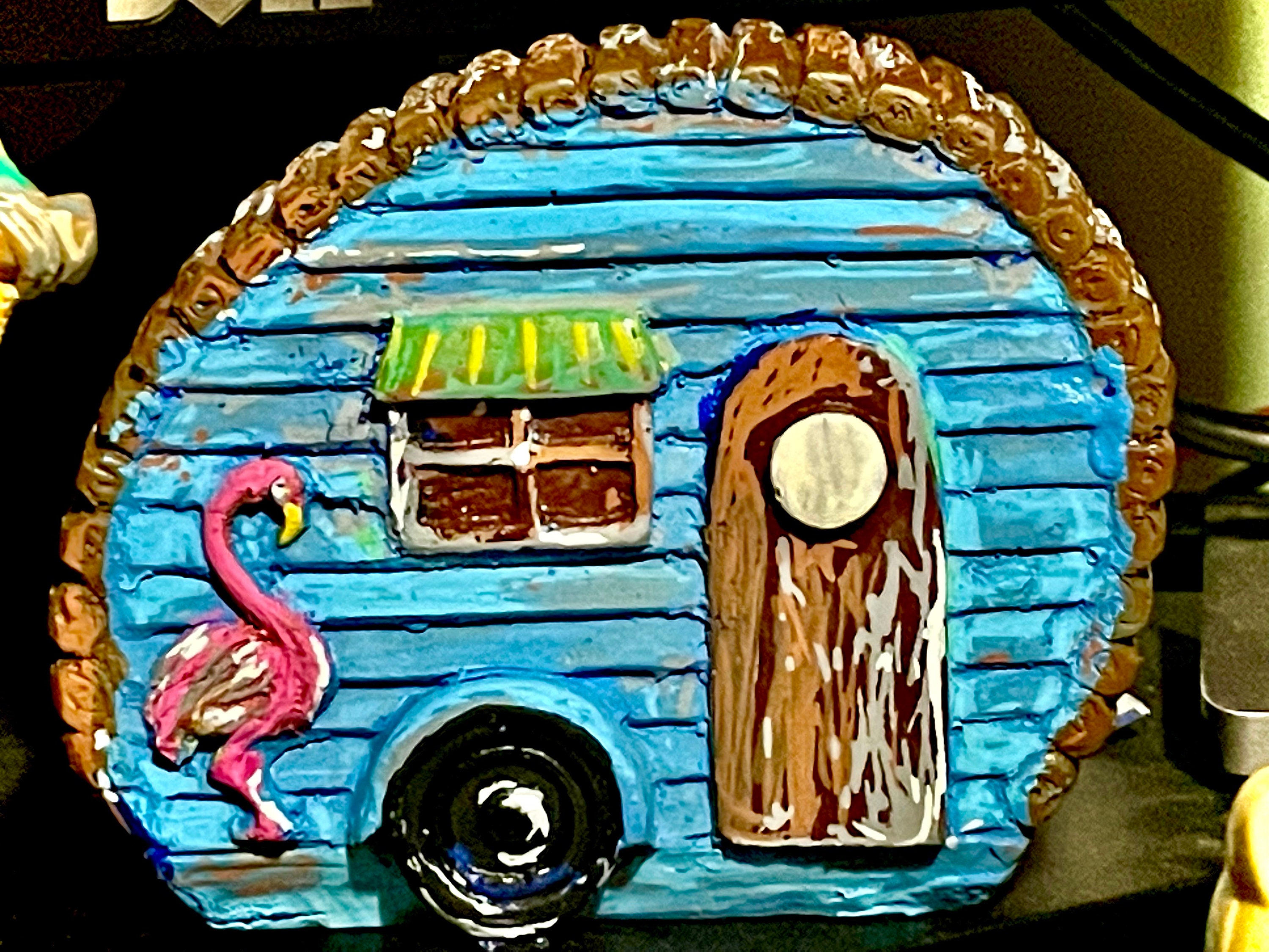 Tiki Bar and Trailer Miniatures - Found Tropical Objects - Hand-painted ...