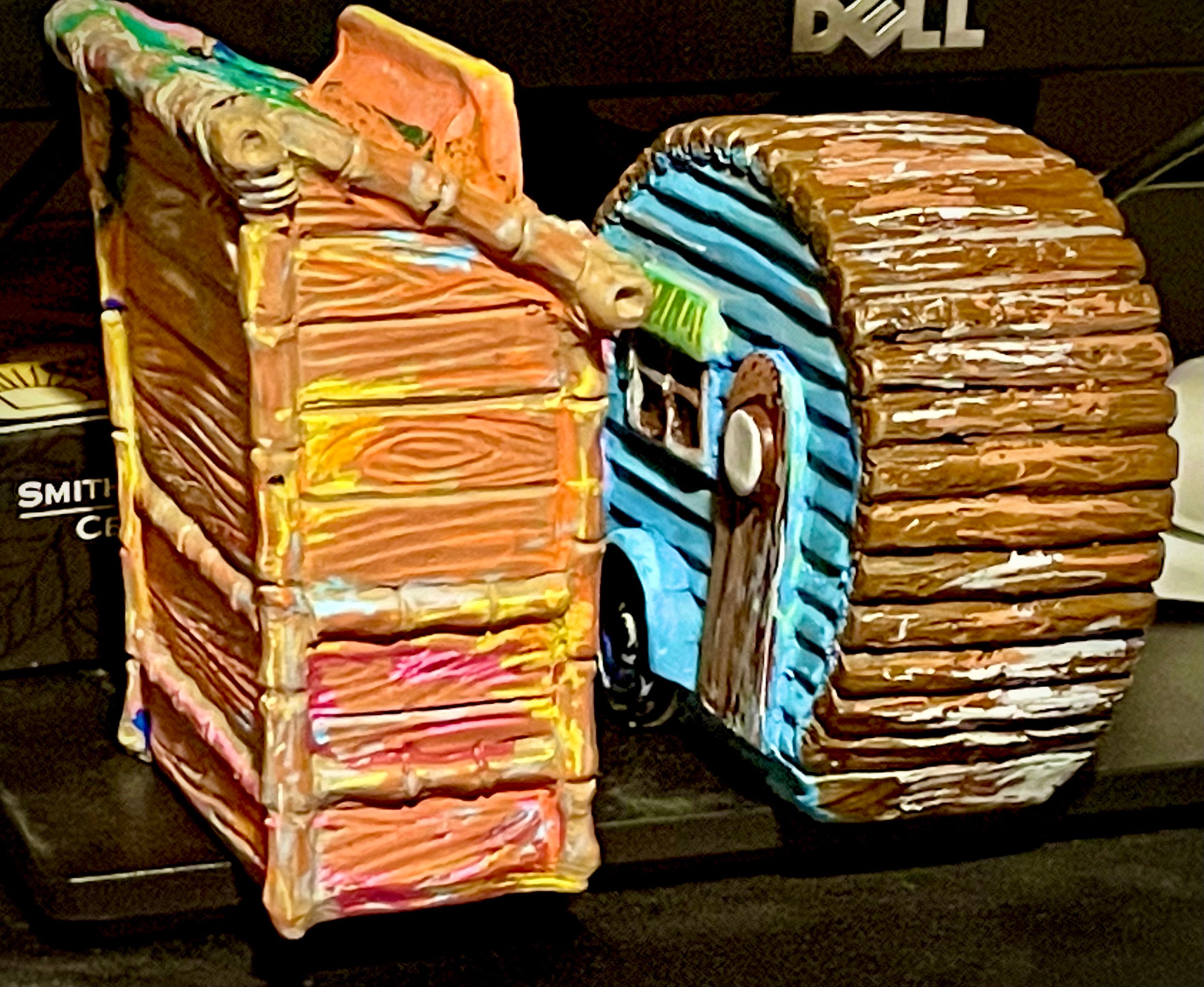 Tiki Bar and Trailer Miniatures - Found Tropical Objects - Hand-painted ...
