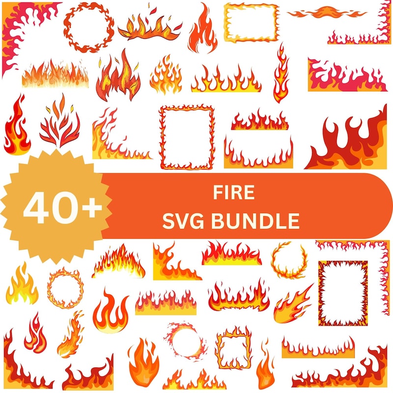 Flames Svg - Etsy