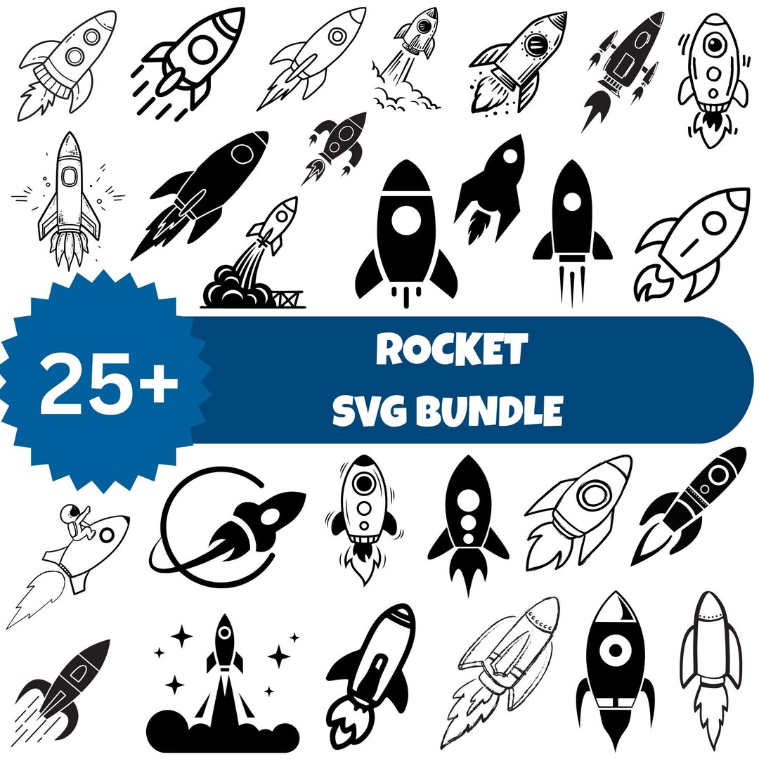 Rocket SVG Bundle: Space Shuttle Clipart (digital Download) - Etsy
