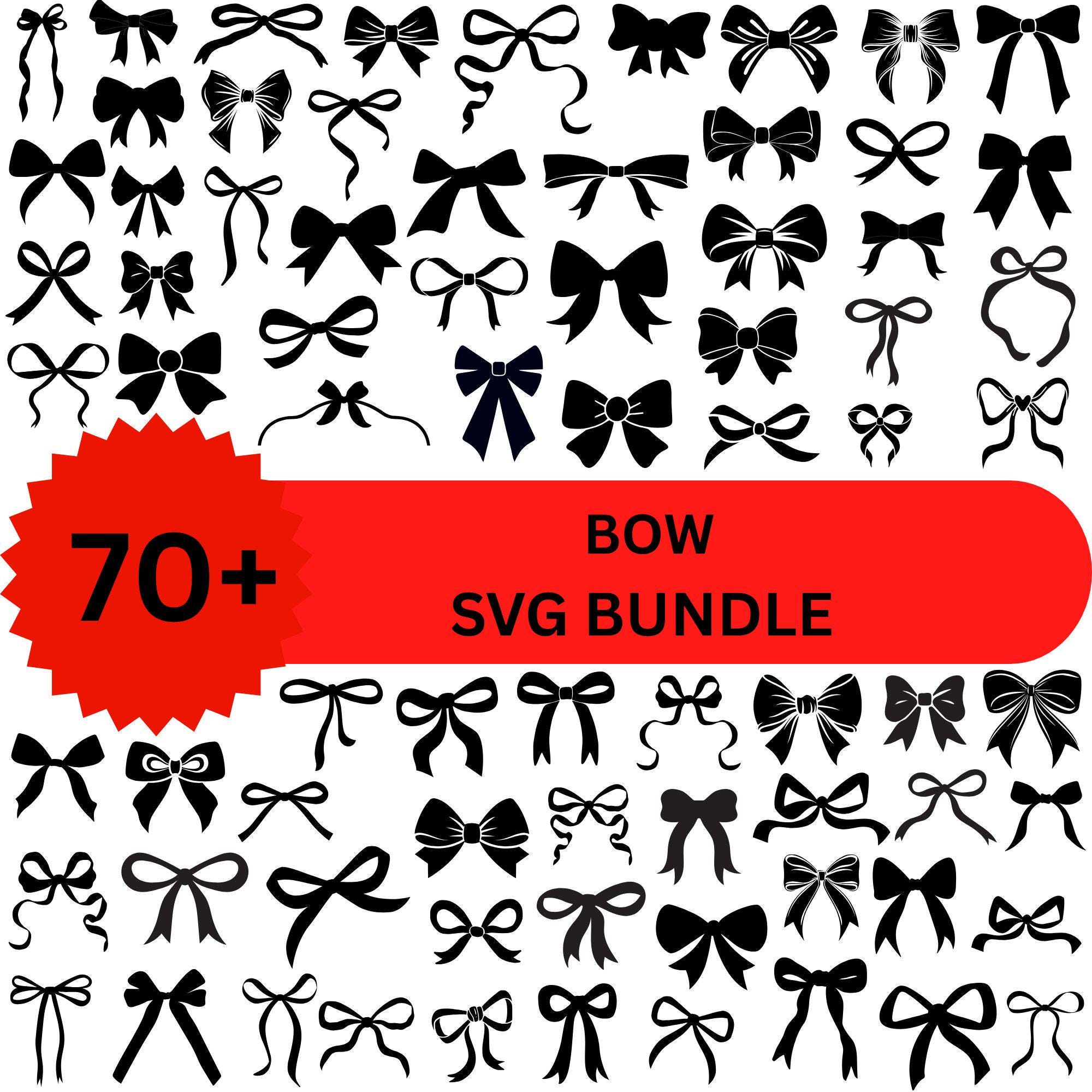 Black Bow SVG Bundle, Coquette Outline Bows (digital Files) - Etsy