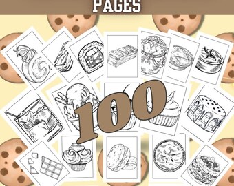 Desserts & Sweets [2] Coloring Pages | Bold and Easy Coloring Book ...