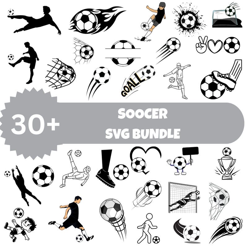 SOCCER Svg Bundle:cut Files for Cricut,clipart,digital Files(instant ...