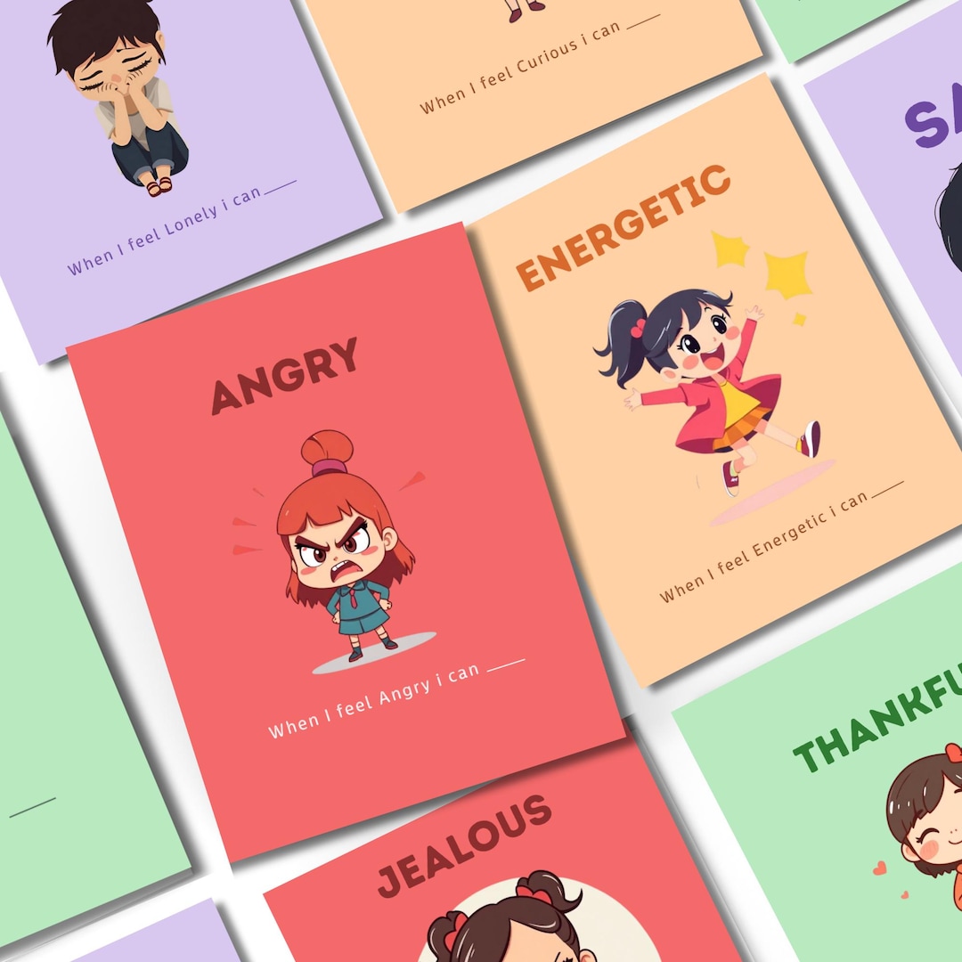 Emotional Zones of Regulation Cards: Feelings Flashcards for Kids With ...