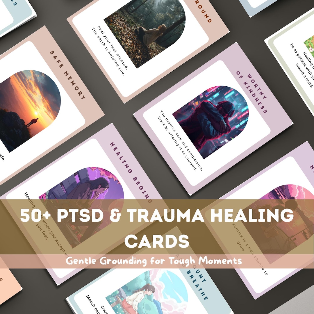 PTSD & Trauma Healing Cards: Empower Healing Journey - Printable ...