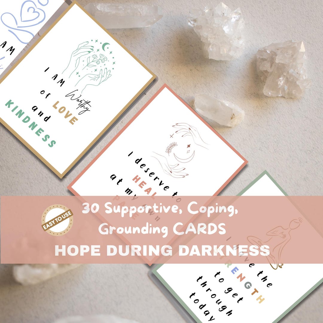 Depression Affirmation Cards Self-care Coping Deck for Mental Health ...