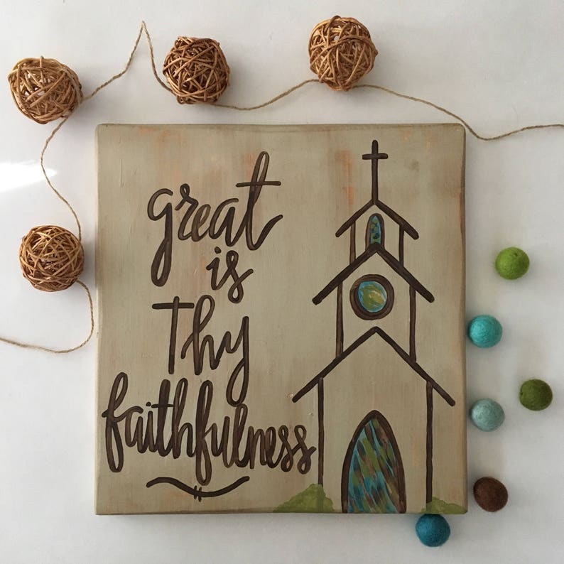 Great is Thy Faithfulness/wooden Sign/wall Decor/wall - Etsy