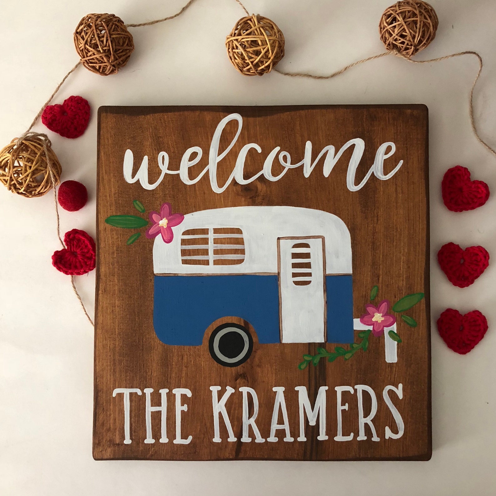 Camper Sign/happy Camper/family Camper Sign | Etsy