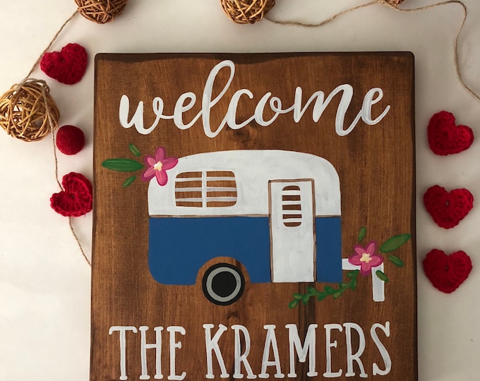 Camper Sign/happy Camper/family Camper Sign - Etsy
