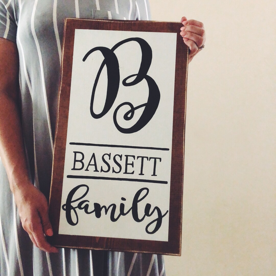Family Name Sign, Customized Family Sign, Farmhouse Style Sign, Wood ...