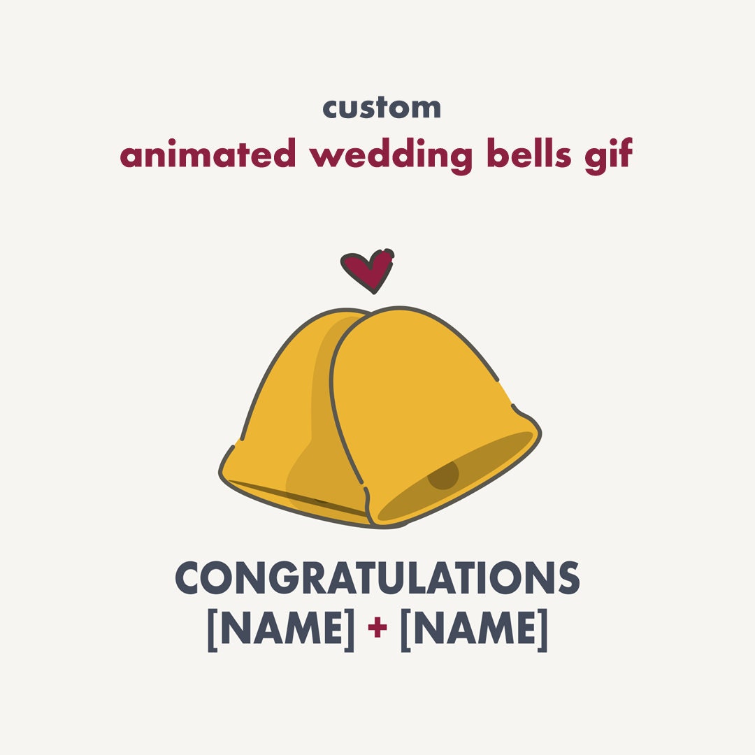 Custom Animated Wedding Bells GIF - Etsy