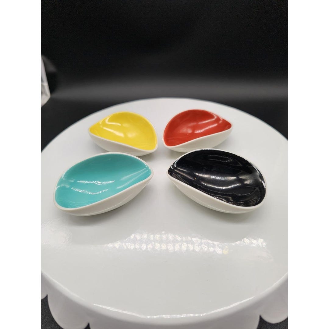 Vintage Helmut Kruger Berlin Porcelain Salt Cellar Set of 4 MCM ...