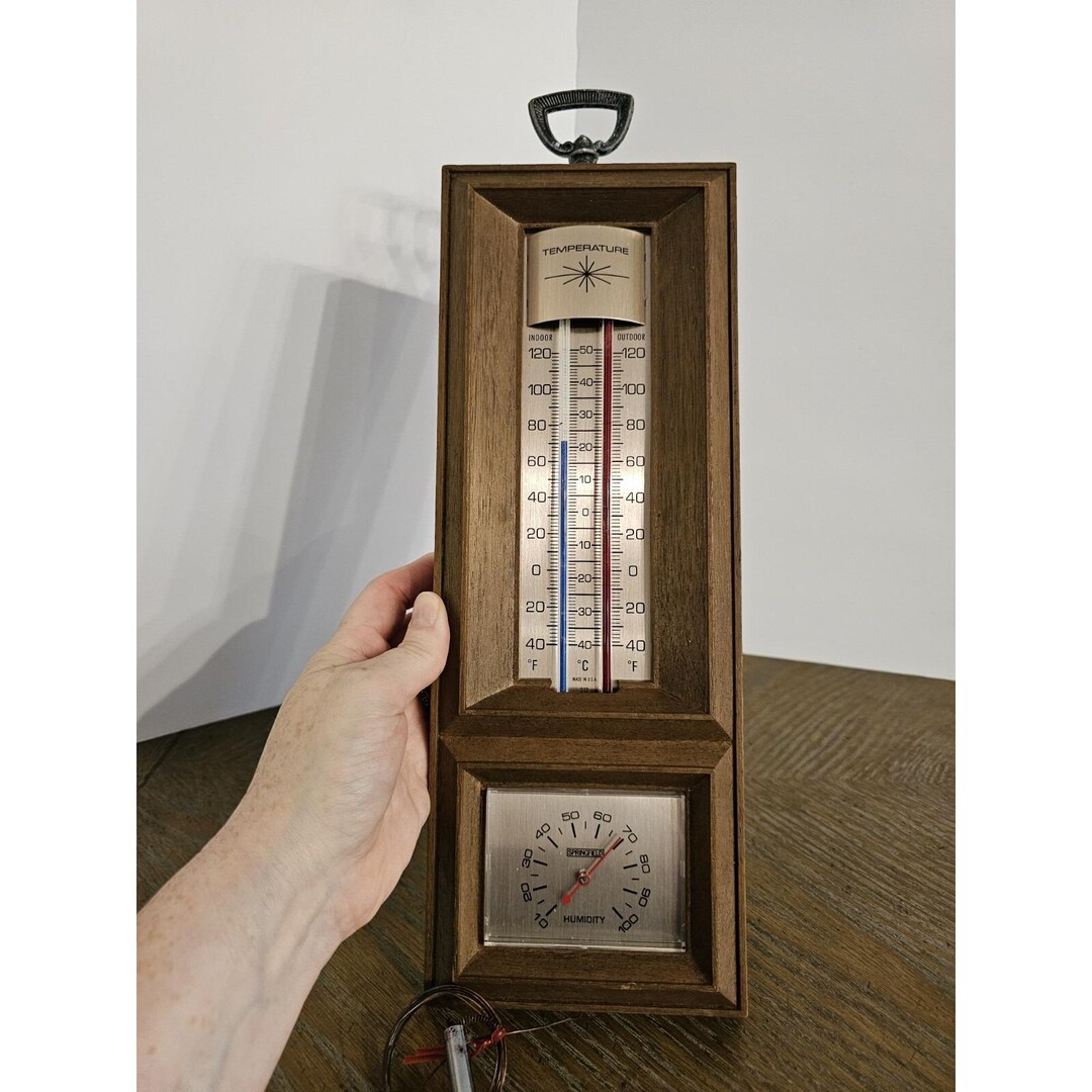 Vintage Springfield Barometer-indoor Outdoor Thermometers & Humidity ...