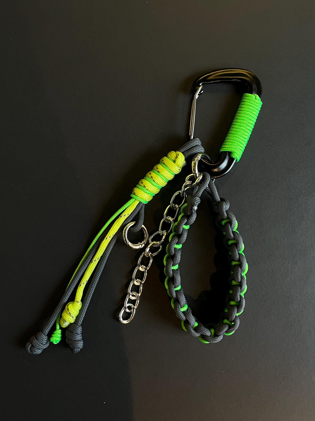 Handmade Paracord Carabiner Keychain | Multi-function Keychain Clip ...