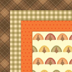 Thanksgiving Digital Paper Pack, 12x12 Instant Download for Cards ...