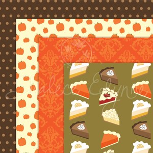 Thanksgiving Digital Paper Pack, 12x12 Instant Download for Cards ...