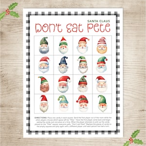 Christmas Party Games Don't Eat Pete Christmas Printable Christmas Game ...