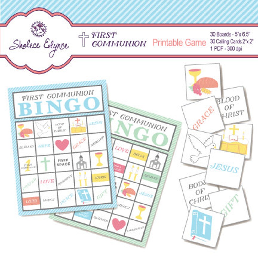 First Communion BINGO Printable Game | Instant Download | Classroom ...