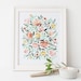 Pink Mint Watercolor Wall Art DIGITAL FILE | (not Printed) 11x14, 8x10 ...