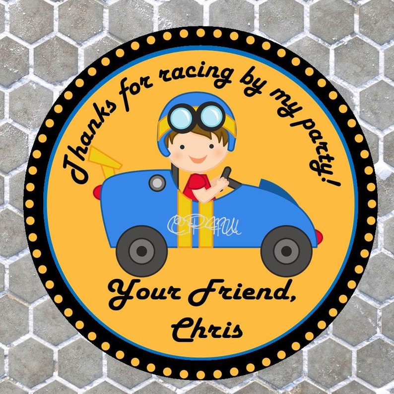 Race Car Tags - Etsy
