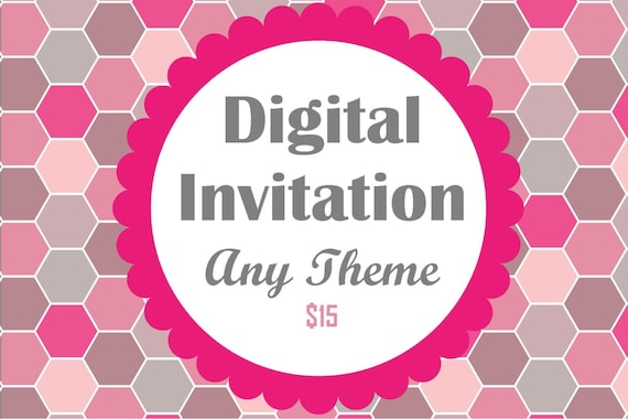 DIY Digital Invitations- Any themed invitations from my shop by ...
