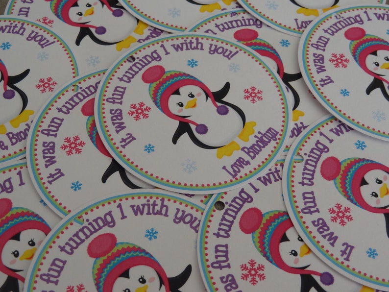 Pretty Penguin Favor/gift Tags for Girls - Etsy